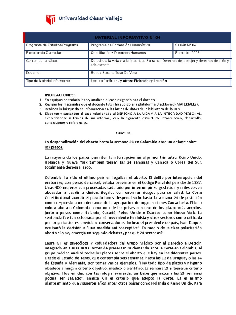 Ficha de Aplicacion - Caso1 | PDF