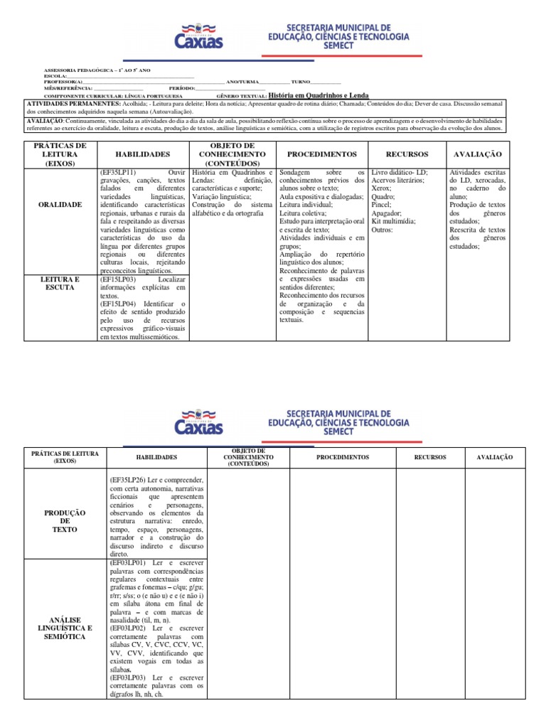rotina 3 ano | PDF | Sílaba | Livros
