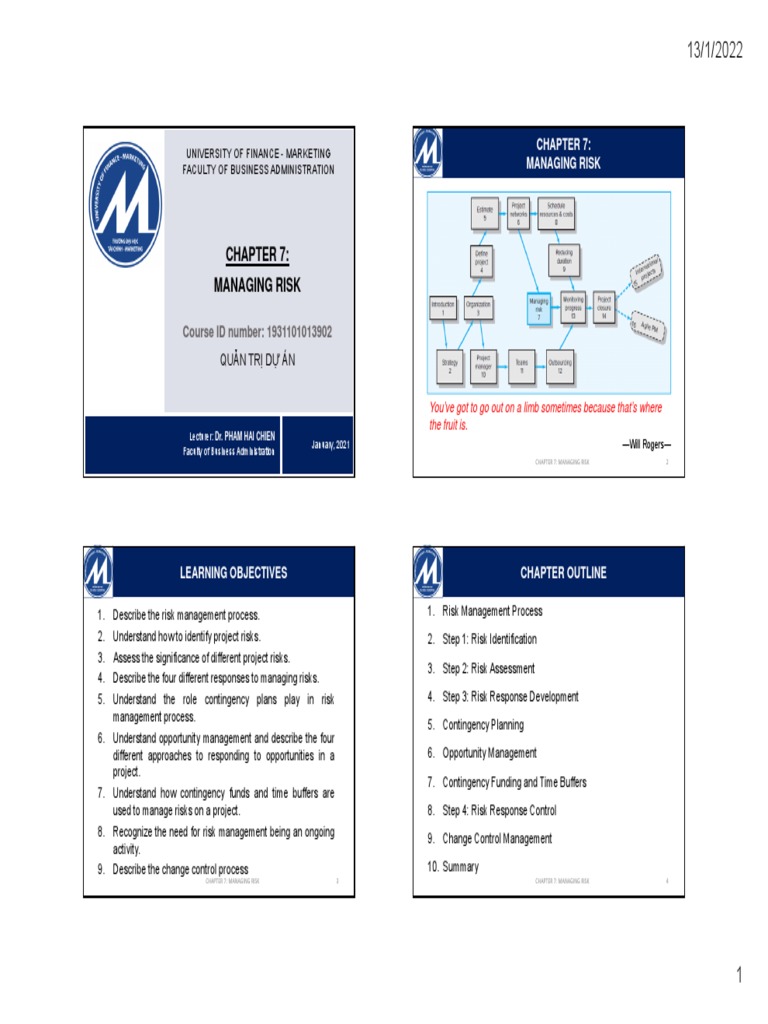 QLDA - Chapter 7-Managing Risk | PDF