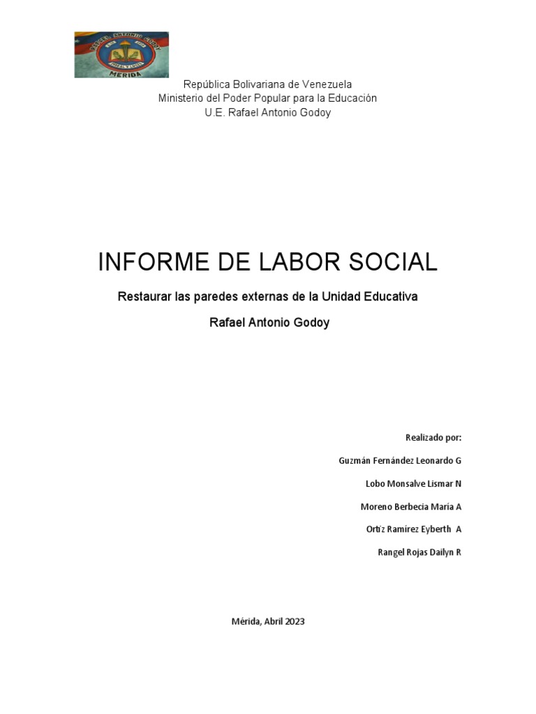 Informe de Labor Social | PDF | Trabajo Social | Institución
