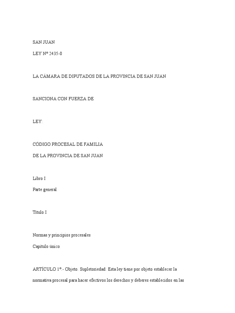 Ley 2435-O Codigo Procesal de Familia | PDF | Ley procesal | Sentencia (ley)
