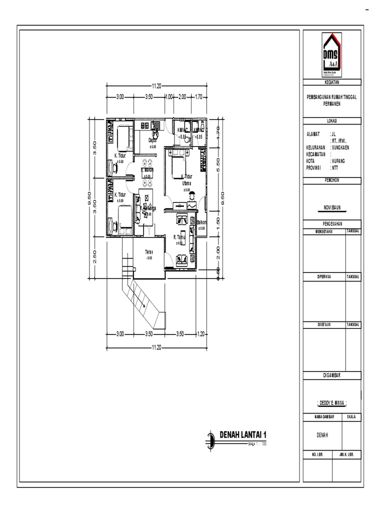 Denah Rumah Lt.1 | PDF