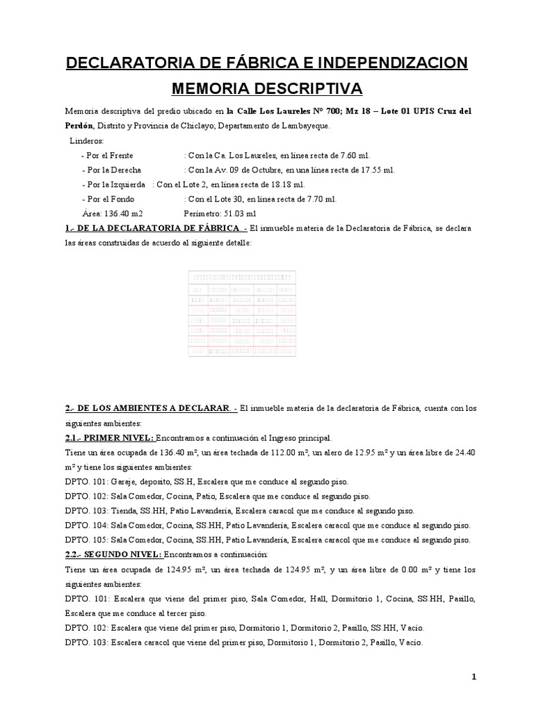 Declaratoria de Fabrica Final | PDF