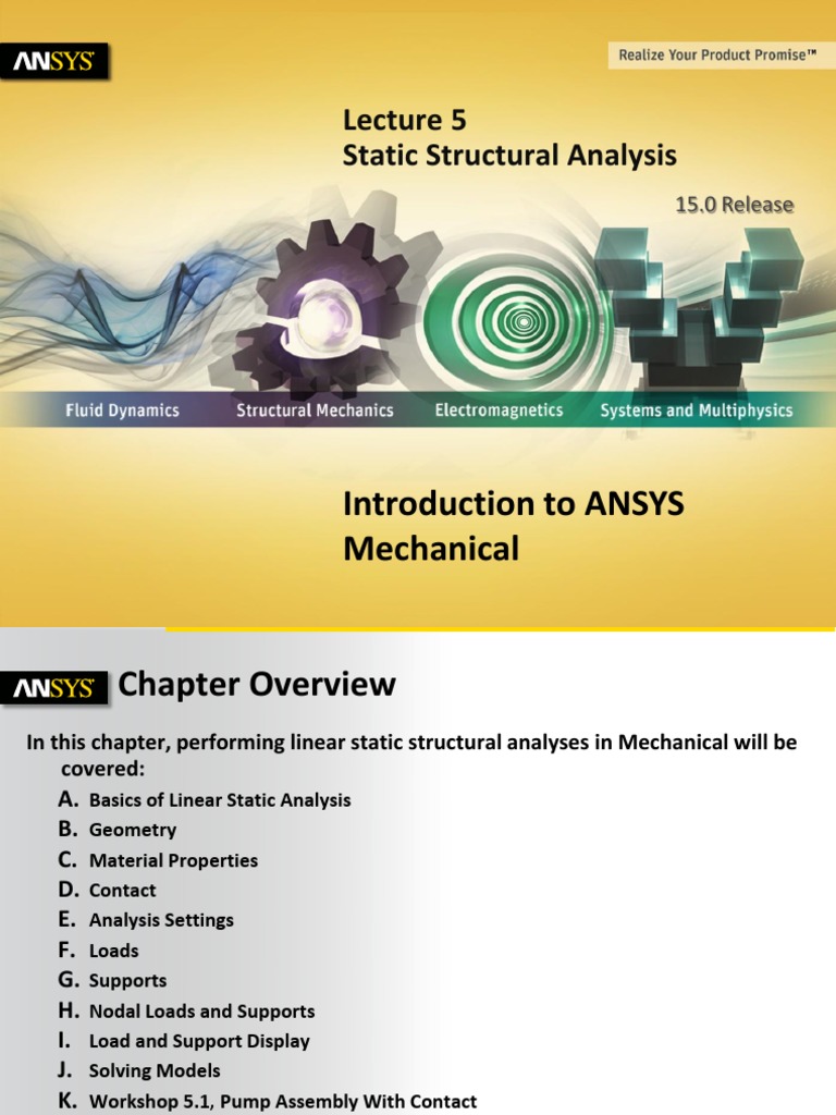 ANSYS Mechanical 15.0 Static Analysis Guide | PDF | Structural Analysis ...