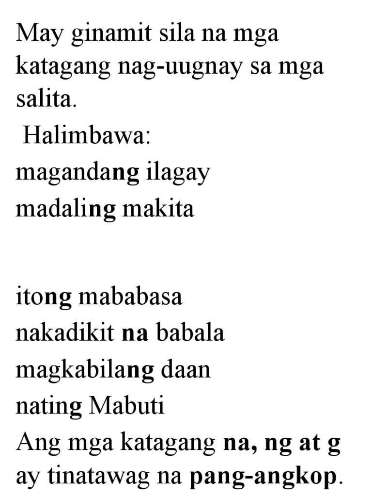 Pang Angkop at Pangatnig | PDF