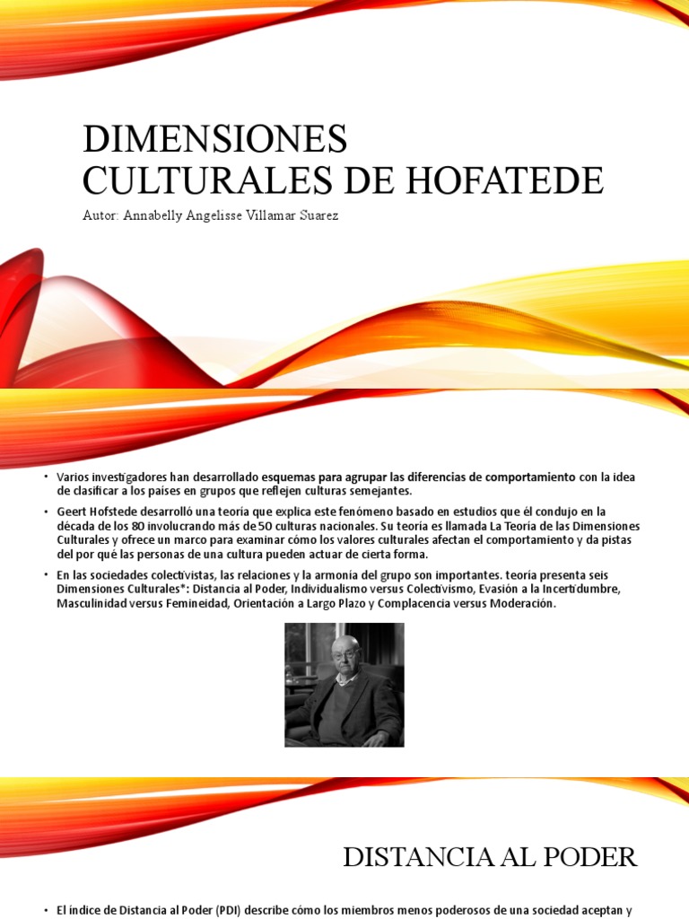 Dimensiones Culturales de Hofstede | PDF | Sicología
