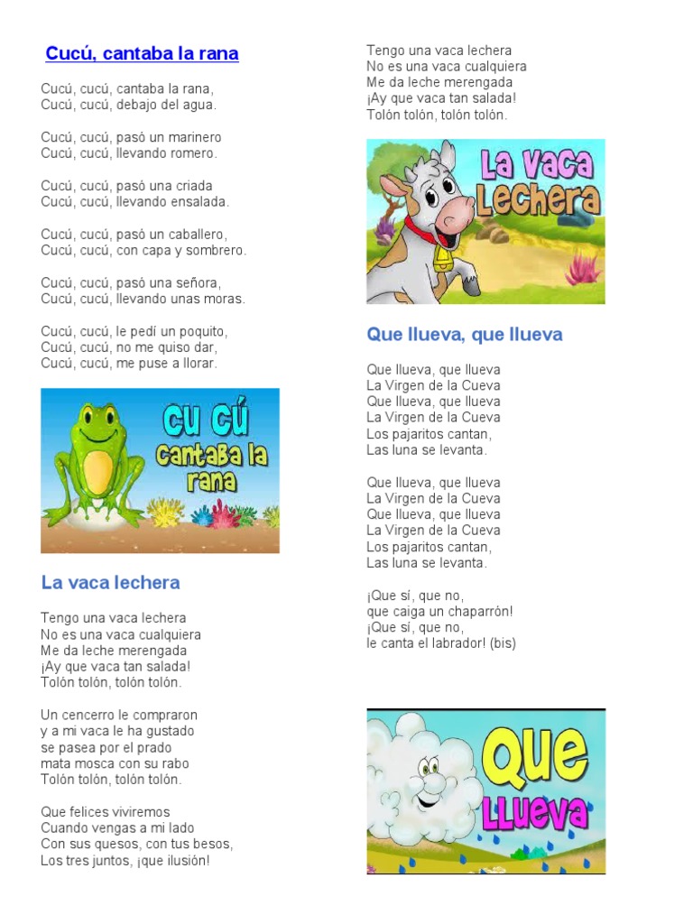 Canciones Infantiles | PDF