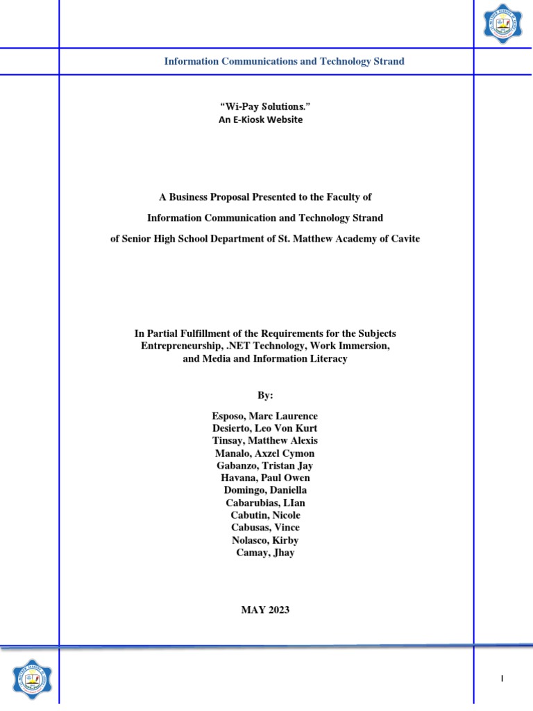 G3-ICT-12-A-Title-Page-FINAL | PDF