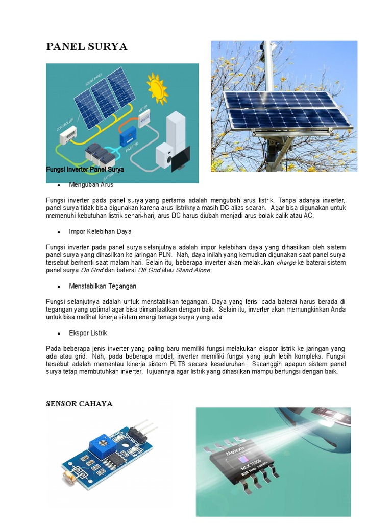 Teknologi Panel Surya dan Inverter | PDF