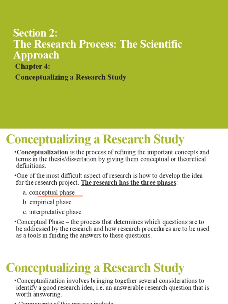 Chapter 4 - Conceptulizing A Research Study | PDF | Hypothesis | Experiment
