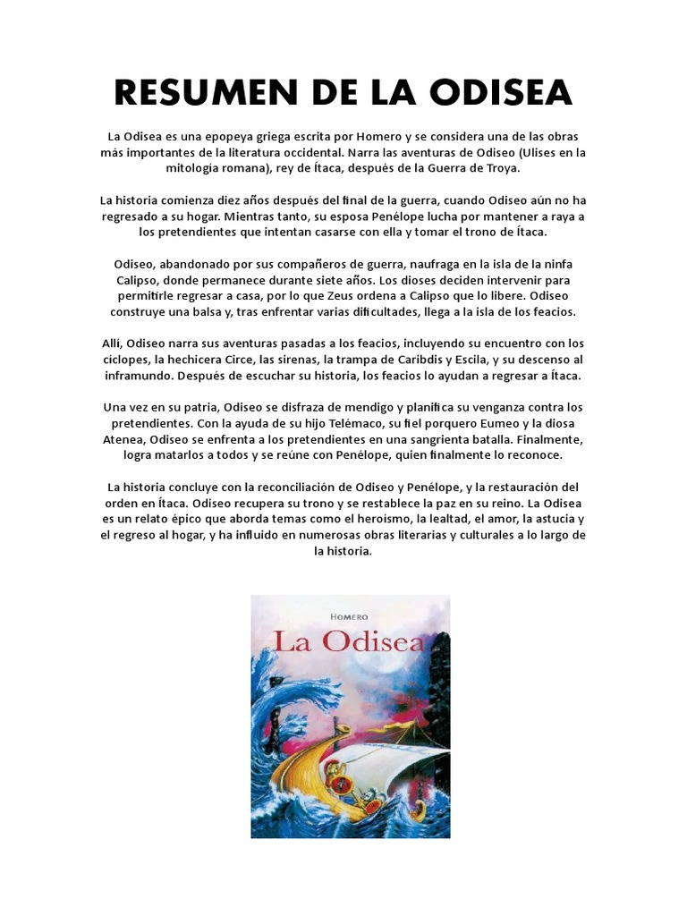Resumen de la odisea | PDF