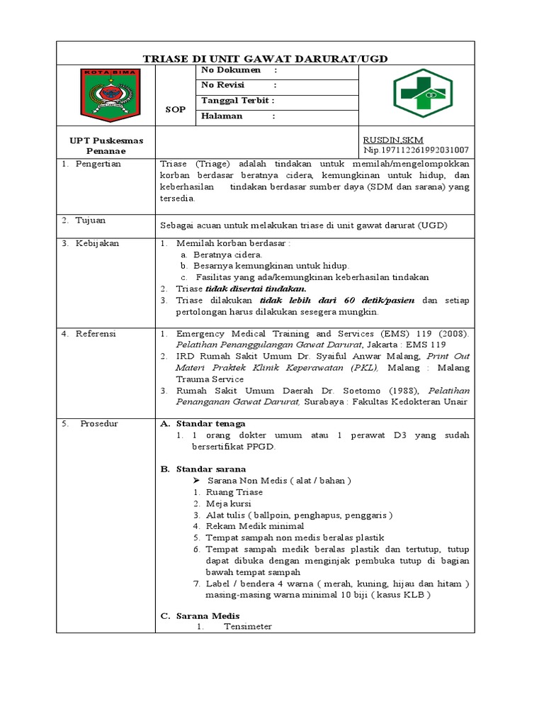 Triase Di Unit Gawat Darurat | PDF
