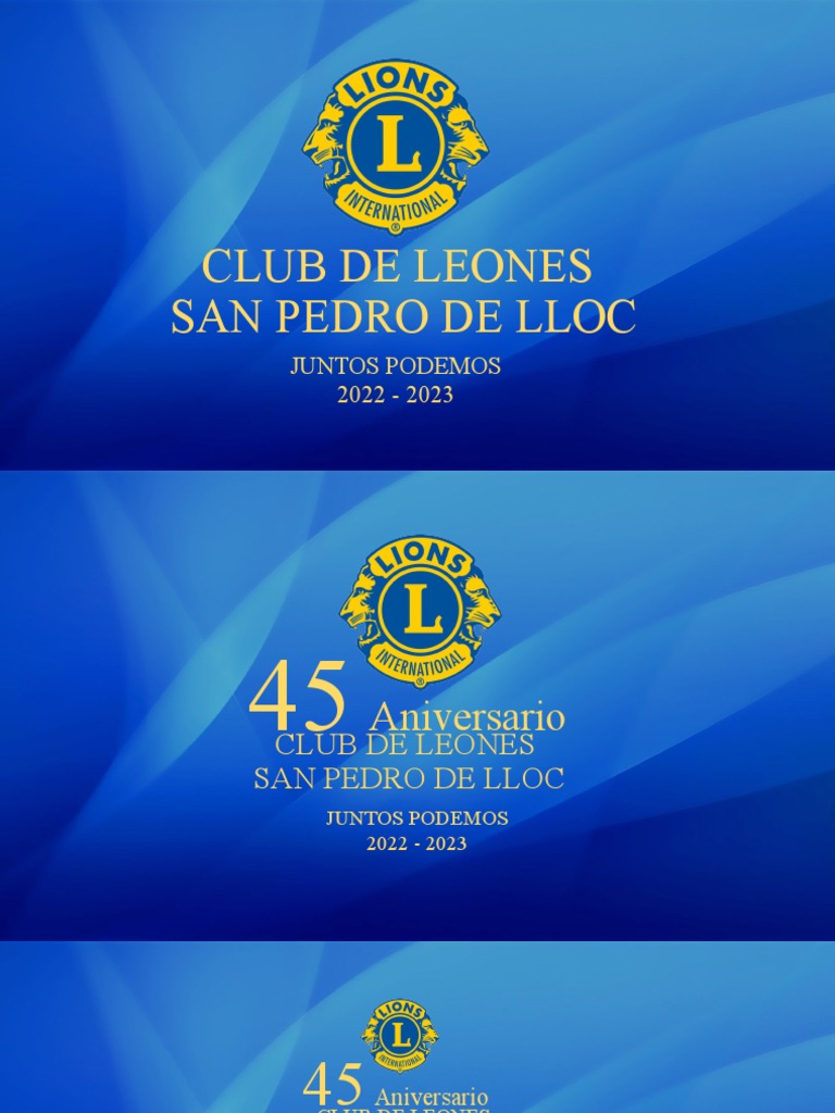 45 Aniversario del Club de Leones San Pedro | PDF