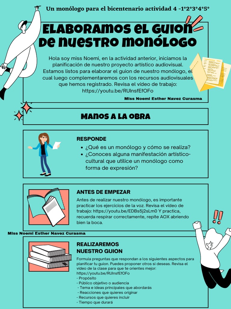 Elaboramos El Guion de Nuestro Monólogo | PDF