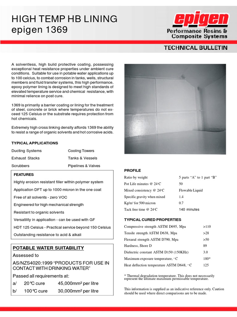 Epigen 1369: High Temp Coating Guide | PDF
