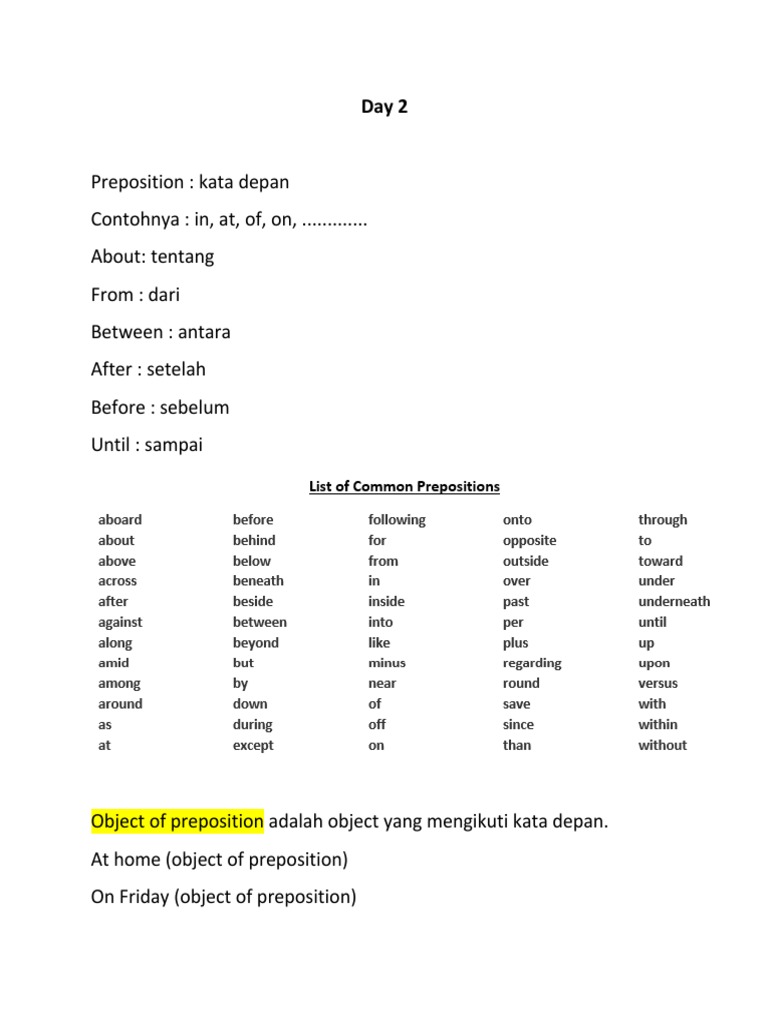 Preposisi, Kalimat Appositive | PDF