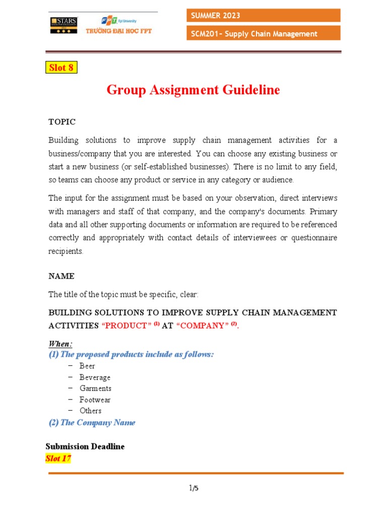 Slot 8 SCM201 GROUP ASSIGNMENT | PDF
