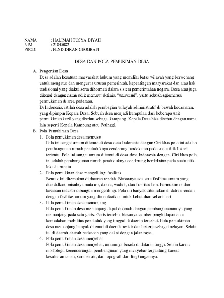 Tugas GDK Resume Desa | PDF