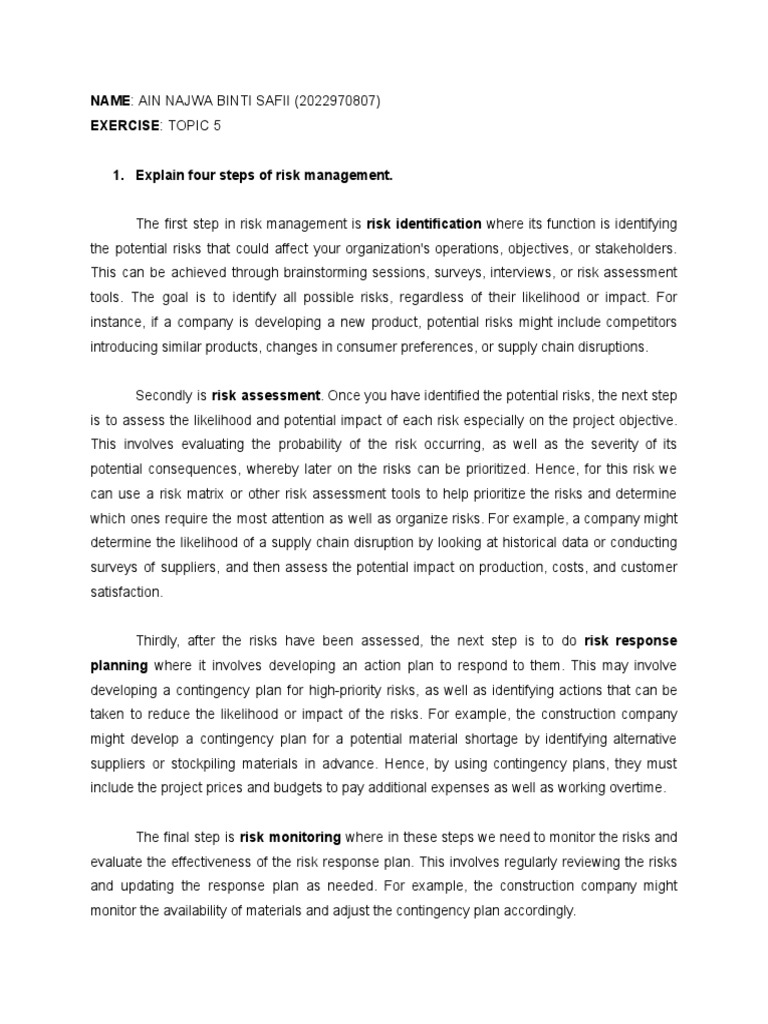 Ads512 - Exercise Topic 5 - Am228 5H - Ain Najwa Binti Safii | PDF ...