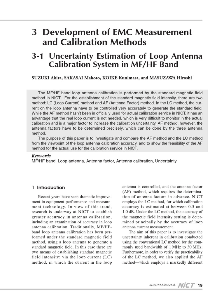 3 Development of EMC Measurement and Calibration Methods | PDF | Antenna (Radio) | Decibel