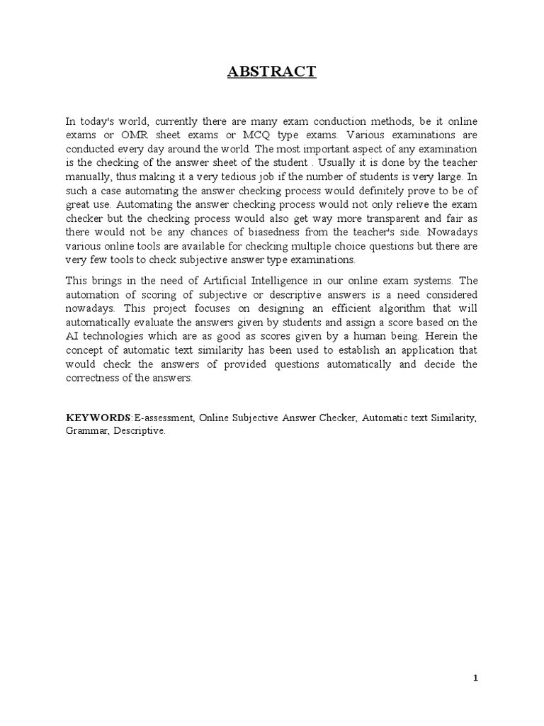 Thesis | PDF | Multiple Choice | Optical Character Recognition