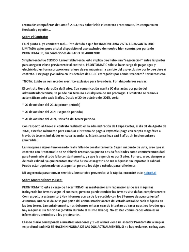 PRONTOMATIC Feedback HÉCTOR A606 06-11-2023 | PDF PRONTOMATIC Feedback HÉCTOR A606 06-11-2023 | PDF