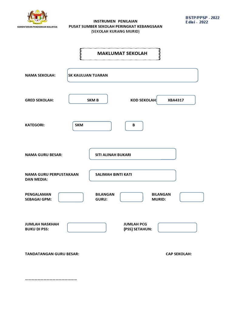 Instrumen PSS SKM 2022 | PDF