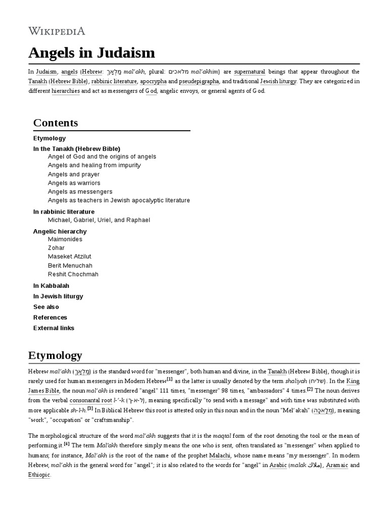 Angels in Judaism | PDF | Jewish Theology | Religious Belief And Doctrine