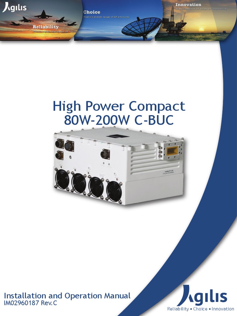 Manual BUC Agilis 80_100_200W | PDF | Power Supply | Electromagnetic Interference