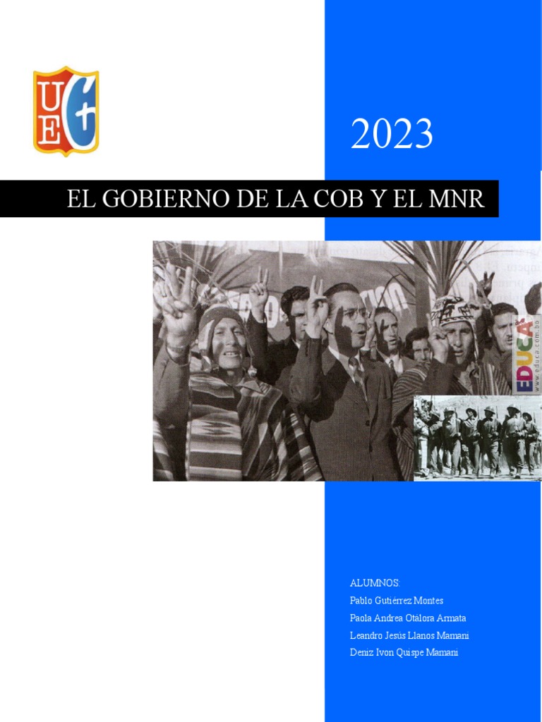 El Gobierno de La COB y El MNR | PDF | Gobierno | Ciencias Políticas