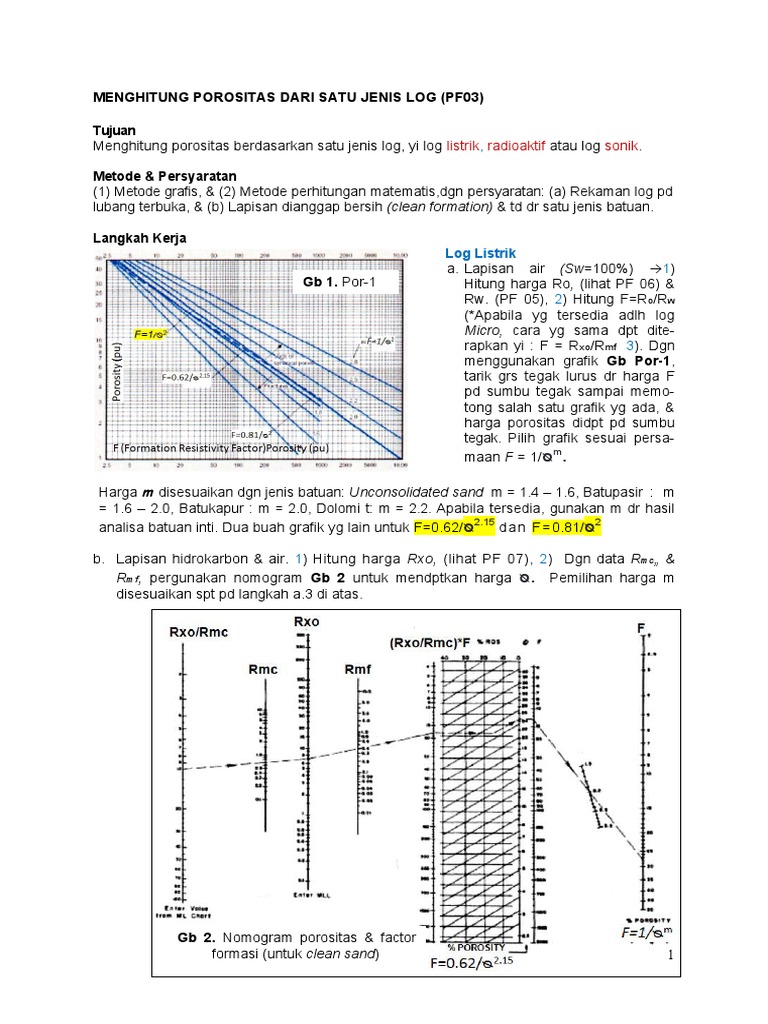 3-Menghitung Porositas DR 1 Jenis Log (PF03) | PDF