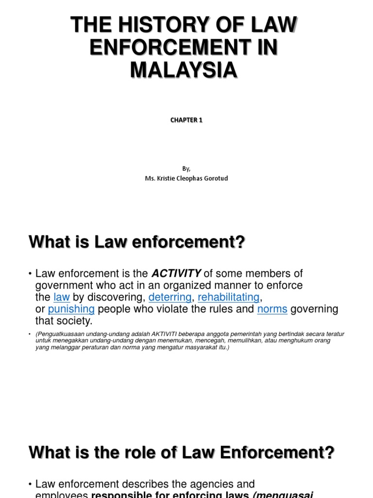 History of Law Enforcement in Malaysia | PDF | Malaysia | International ...