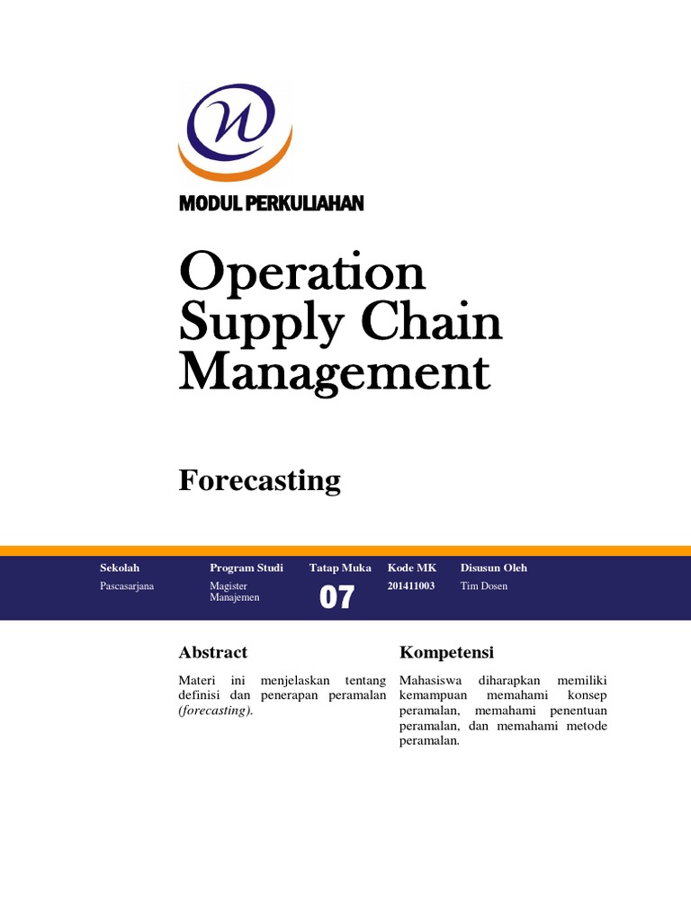 7 Modul OSCM Forecasting | PDF