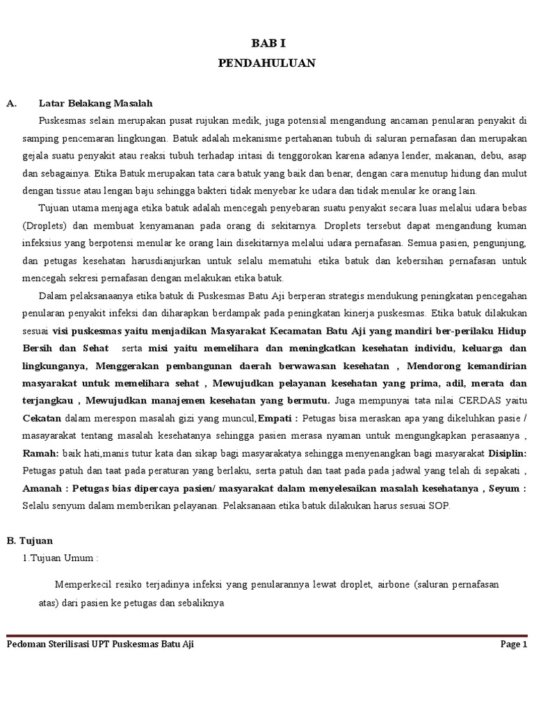 Ped Sterilisasi Tami | PDF