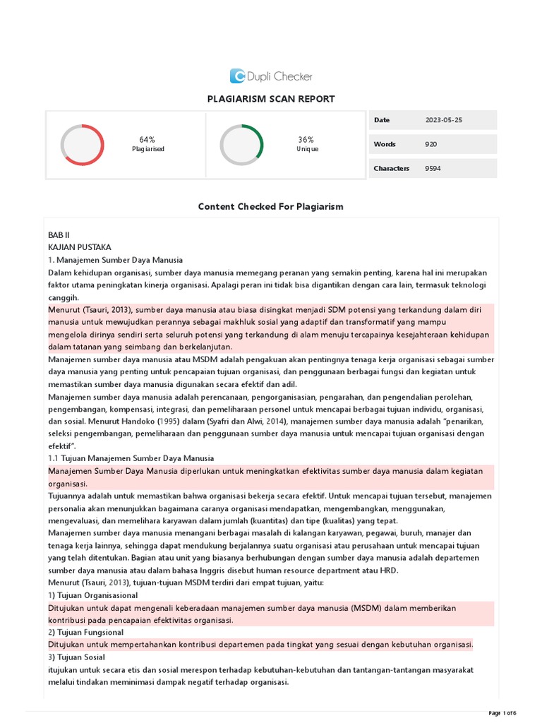 Duplichecker Plagiarism Report | PDF