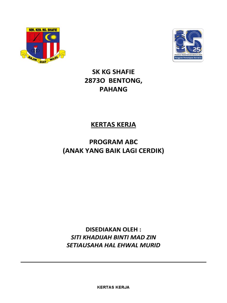 Kertas Kerja Program Abc | PDF