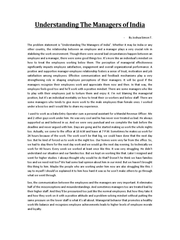 Problem Statement Assignment Pdf Employment Job Satisfaction