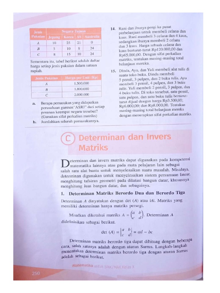 Det and Inv Matrik | PDF