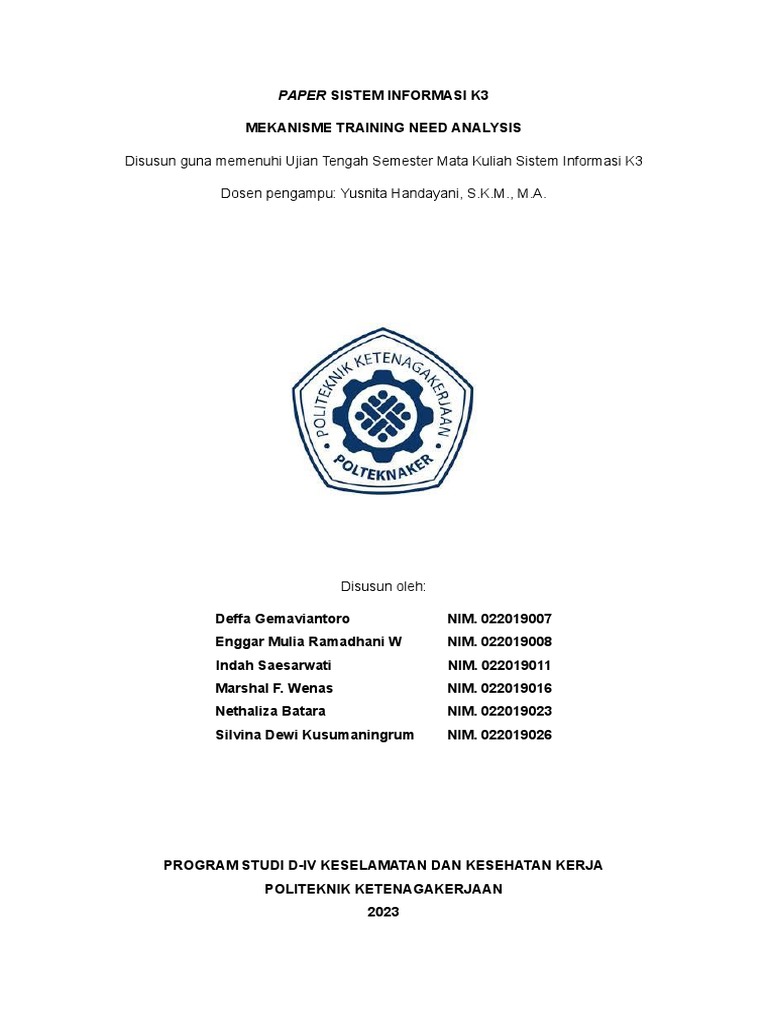 Kelompok 4 - Mekanisme TNA | PDF