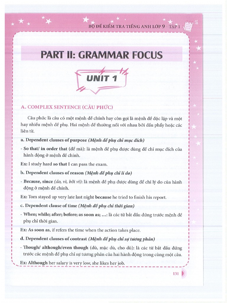 BT NG Pháp Unit 123 L P 9 | PDF