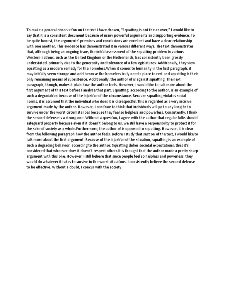 To Make A General Observation On The Text I Have Chosen | PDF ...