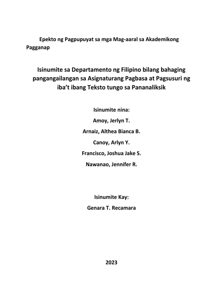 Konseptong Papel | PDF