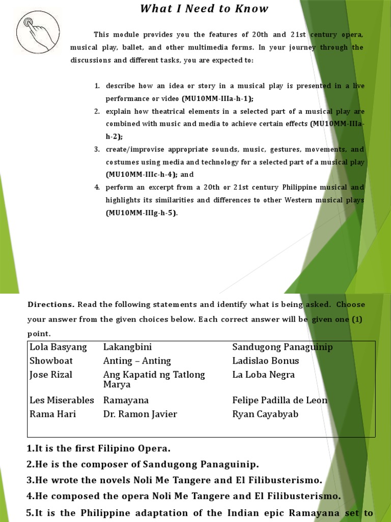 Philippine Opera: Key Works and Contributors | PDF | Ramayana | Opera