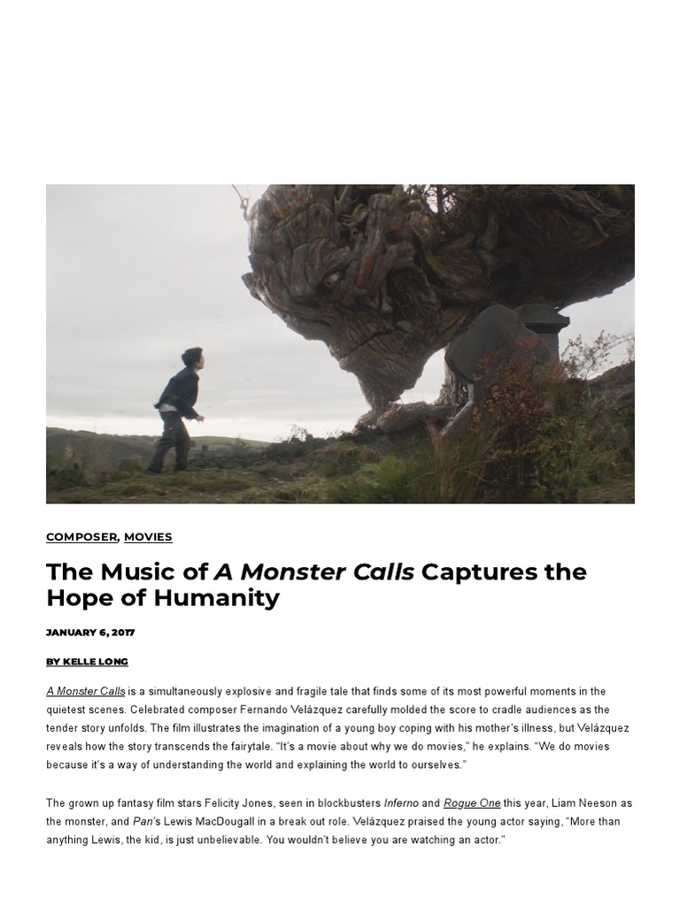 The Music of A Monster Calls Captures The Hope of Humanity - The ...