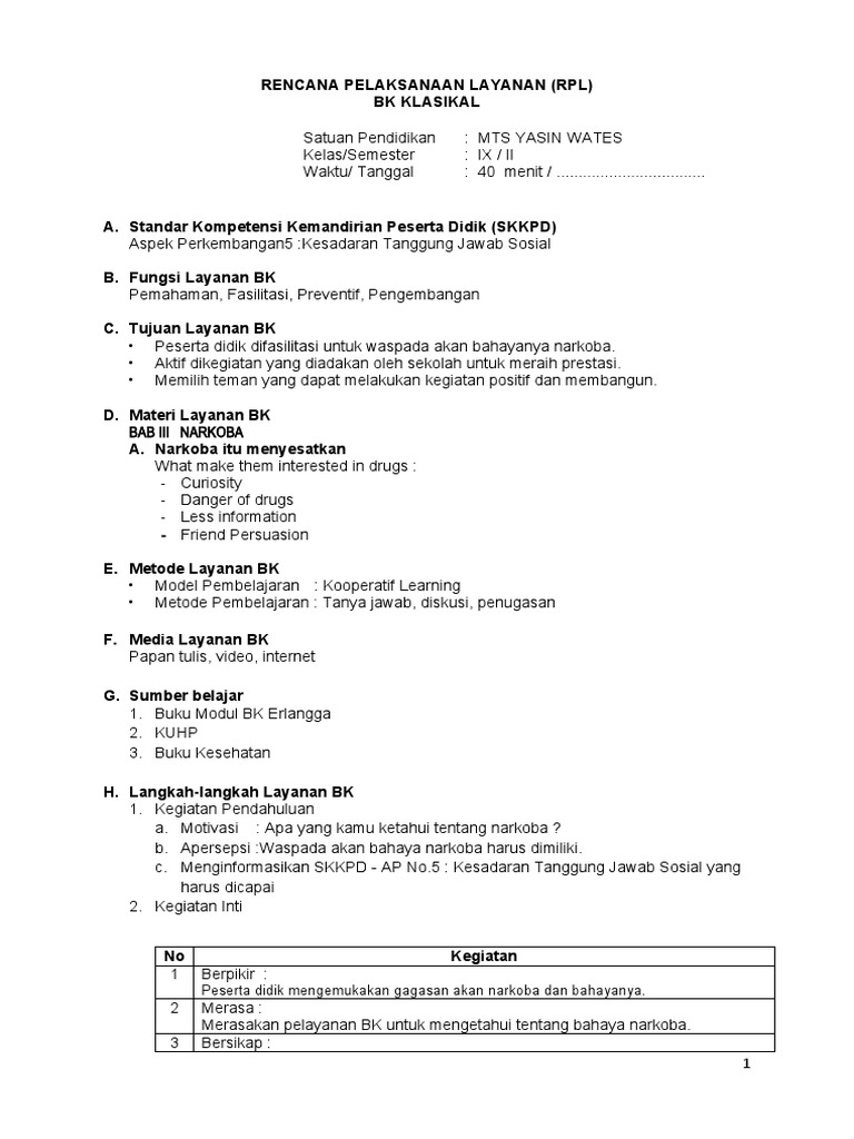RPL BK Klasikal Ix Semester Ii | PDF | Karier & Perkembangan ...