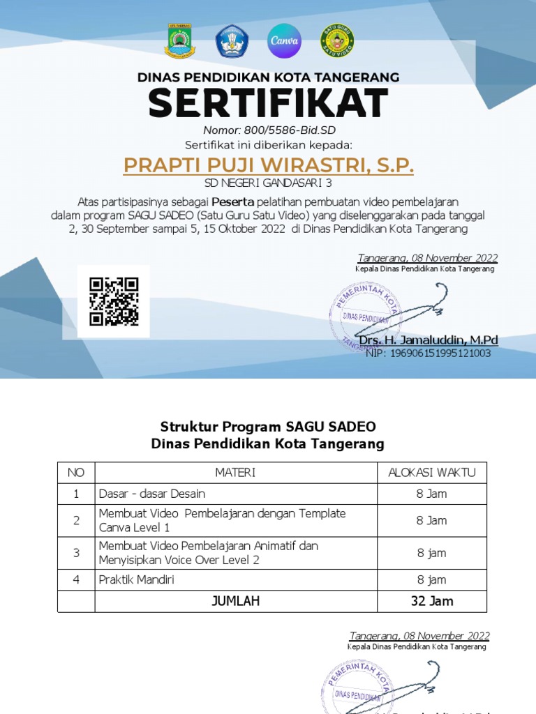 Sertifikat Sagu Sadeo | PDF