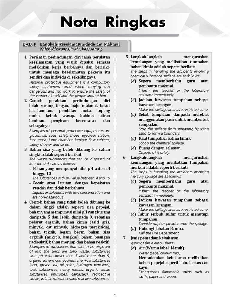 Nota Ringkas Sains Ting 4 | PDF