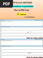 CS508 MIDTERM SOLVED MCQS by JUNAID | PDF | Control Flow | Programming