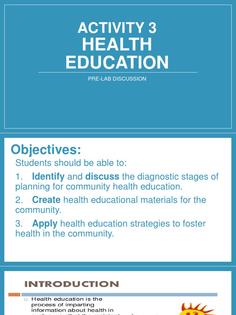 2A 2023 Pre-Lab+Activity+3A+Health+Education | PDF