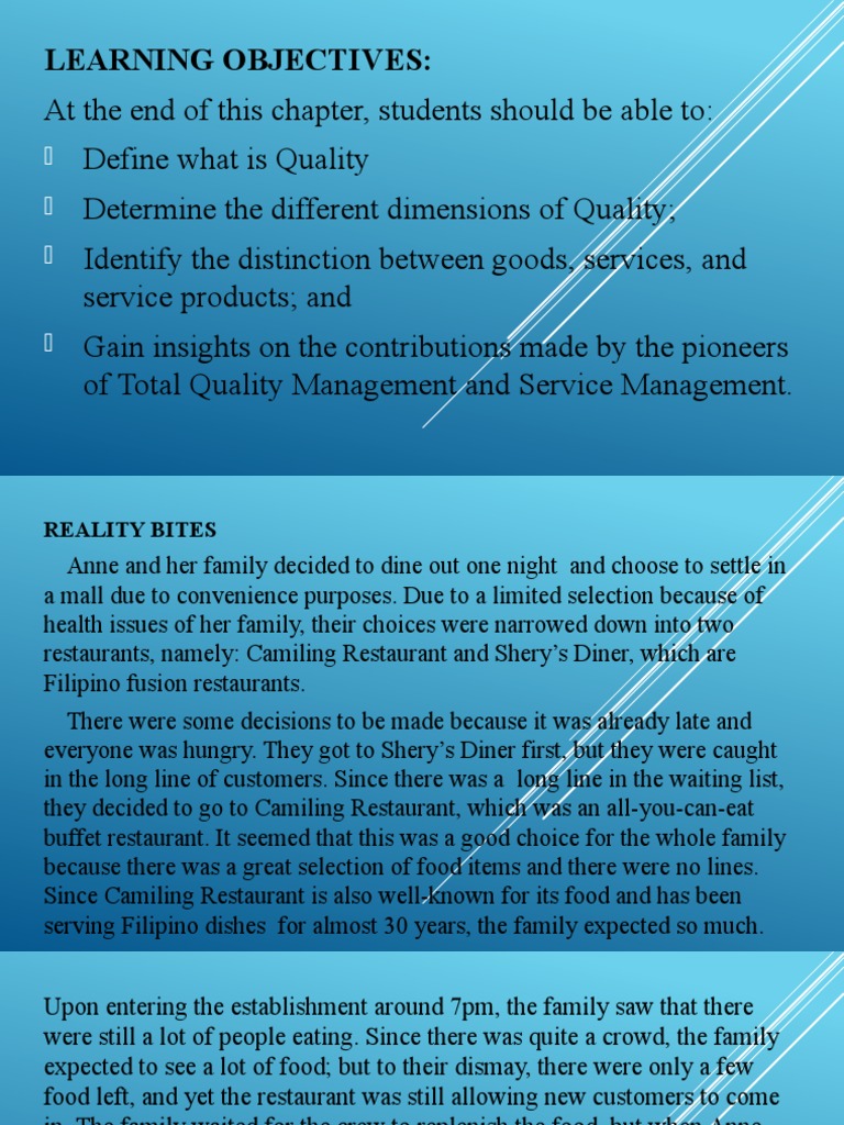 Introduction To Total Quality Management | PDF | Business | Economies